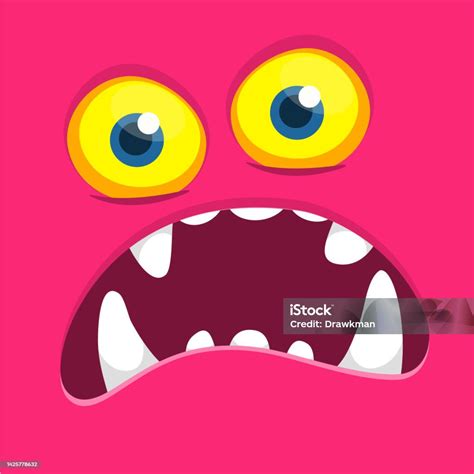 재미있는 만화 괴물 얼굴 귀엽고 행복한 외계 생물 표현의 삽화 귀여운에 대한 스톡 벡터 아트 및 기타 이미지 귀여운 기이함 디자인 Istock