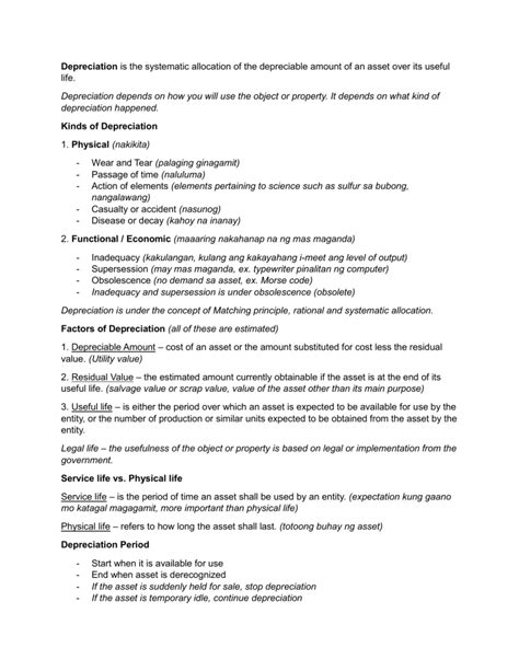 Depreciation Definition Types Factors And Methods