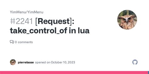 Request Takecontrolof In Lua · Issue 2241 · Yimmenuyimmenu · Github