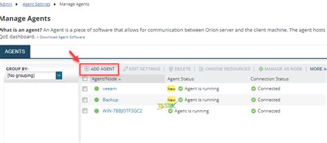نصب Agent نرم افزار Solarwinds بر روی نود های شبکه ویدیو
