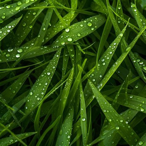 Premium Ai Image Dew On Grass Texture