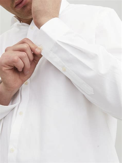 Skjorta I Stora Storlekar Jack And Jones Cardiff Dress Shirt White
