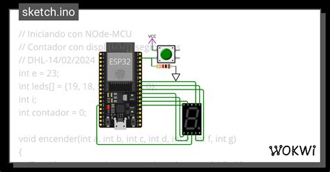 Contador Con Display De 7segmentos Wokwi Esp32 Stm32 Arduino Simulator