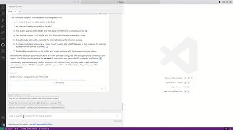 accelerate your terraform development with amazon q developer aws devops and developer