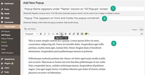 The Popup Editor Introduction Popup Maker