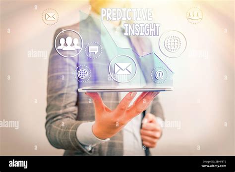 Writing Note Showing Predictive Insight Business Concept For Proactive