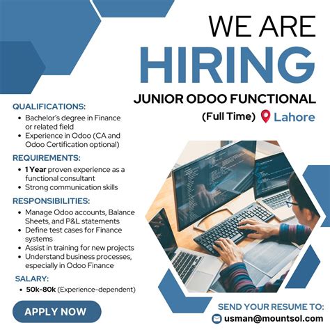 Mount Sol On Linkedin Mountsolcareers Hiringnow Odoofunctional