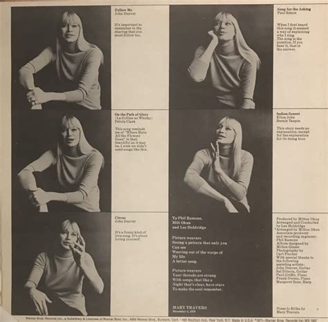 Mary Travers Mary Warner Bros Usa Vinyl Lp Album 45cat