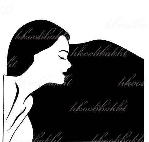 خرید و قیمت دانلود طرح وکتور زن زیبا با موهای صاف و بلند و با چشمانی بسته جهت طراحی تراکت