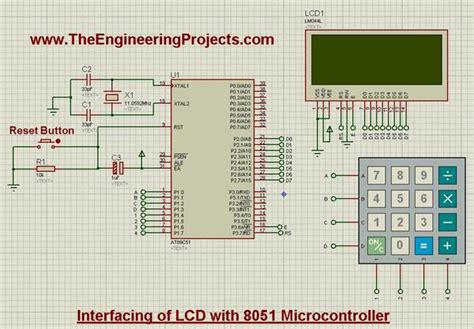 Design A Simple Calculator With 8051 Microcontroller The Engineering Projects