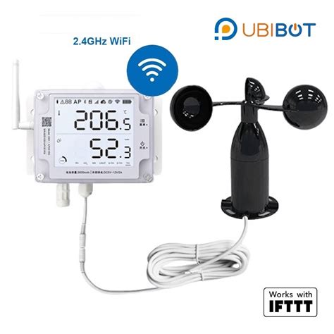 Ubibot Wind Speed Data Logger Temperature Humidity Light