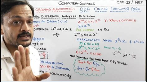45 Dda Circle Drawing Algorithm In Computer Graphics In Hindi Youtube