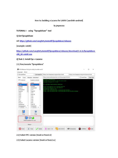 How To Building Lazarus For Lamw Aarch64 Android Pdf Operating