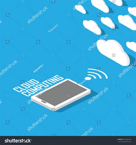 Cloud Computing Concept Infographics Technology Presentation Stock Vector Royalty Free