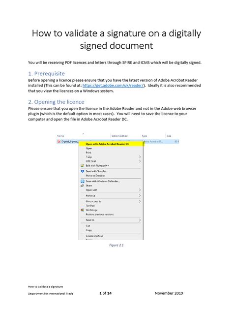 Digital Signature Validation Guide Pdf Software Computing