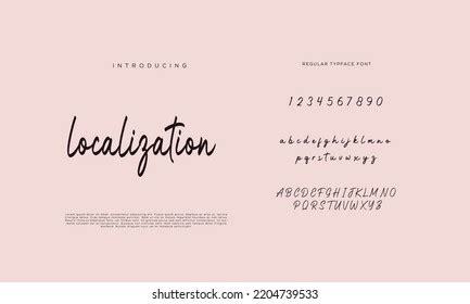 Handwritten Script Font Hand Drawn Brush Stock Vector Royalty Free 2279849465 Shutterstock