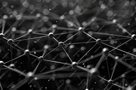 Premium Photo Digital Network Schematic With Nodes And Connections Forming Intricate Patterns