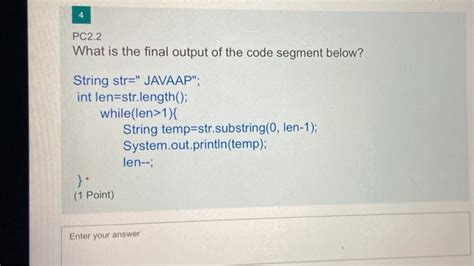 Solved 1 Pc21 Part 1 Given A String Write The Method