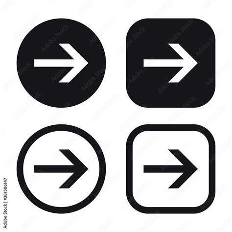 Arrow Icon Set Direction Control Button Menu Navigation Pointer Symbol Web Interface And