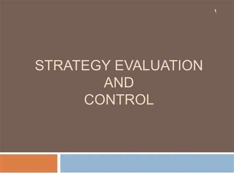 Chapter 11 Evaluation And Control Business Pptx
