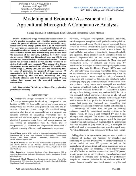Pdf Modeling An Agricultural Microgrid Using Pvlib Python A Case