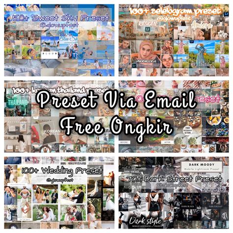 Preset Lightroom Premium Wedding Selebgram For Android Ios And Pc Via Email Cek Toko Lazada