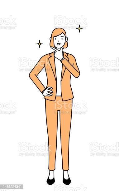 자신감 있는 포즈로 양복을 입은 사업가의 간단한 선 그리기 그림 Shinnyushain에 대한 스톡 벡터 아트 및 기타 이미지 Shinnyushain 경제 고용과