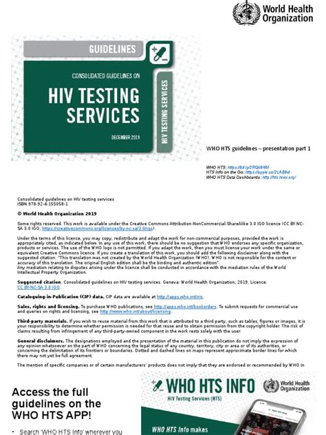 Who Hts Guidelines Presentation Part 1 Who Hts Hts Info On The Go
