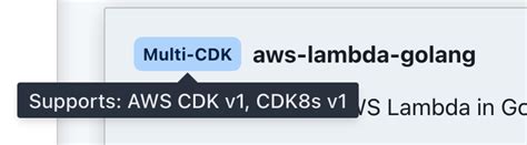 Support Multiple Cdk Types In Package Metadata · Issue 900 · Cdklabsconstruct Hub Webapp · Github