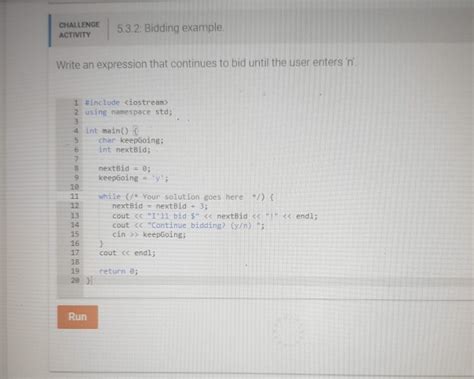 Solved CHALLENGE 5 3 2 Bidding Example ACTIVITY Write An Chegg