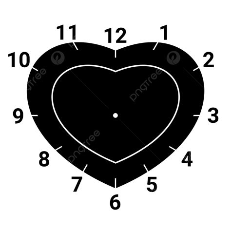 검은 사랑 모양 시계 바늘 없음 사랑 시계 시계 시계 바늘 없음 Png 일러스트 및 Psd 이미지 무료 다운로드 Pngtree