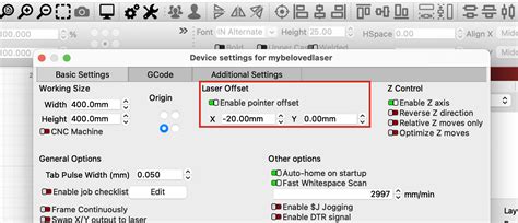 Laser Offset Setup Lightburn Documentation