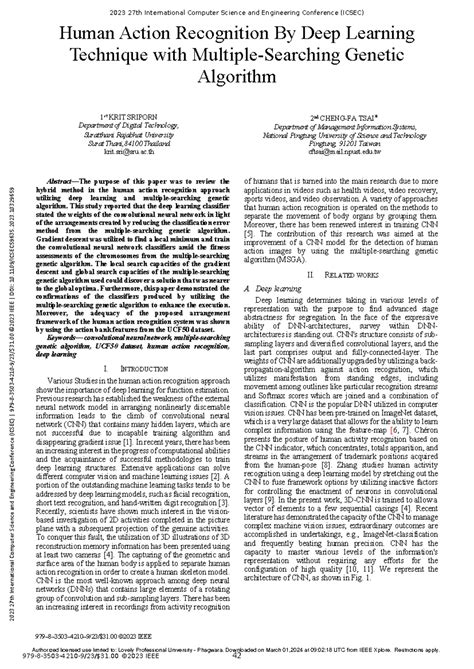 Human Action Recognition By Deep Learning Technique With Multiple Searching Genetic Algorithm