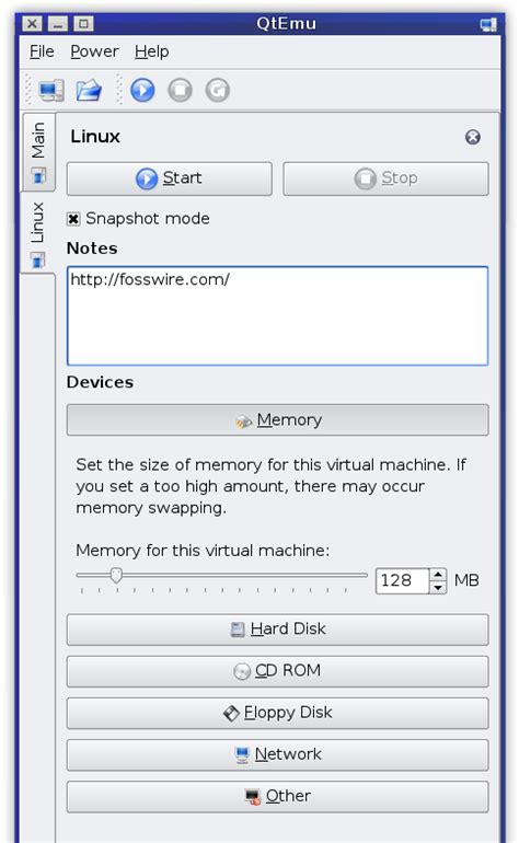 Qtemu Another Graphical Qemu Launcher Fosswire