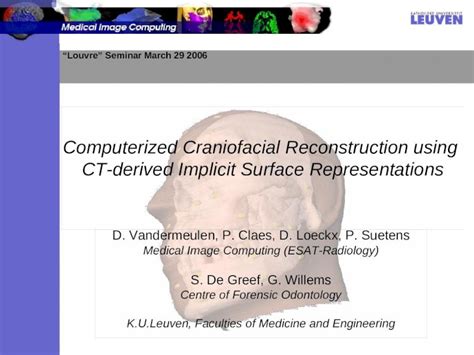 Ppt Computerized Craniofacial Reconstruction Using Ct Derived Implicit Surface Representations