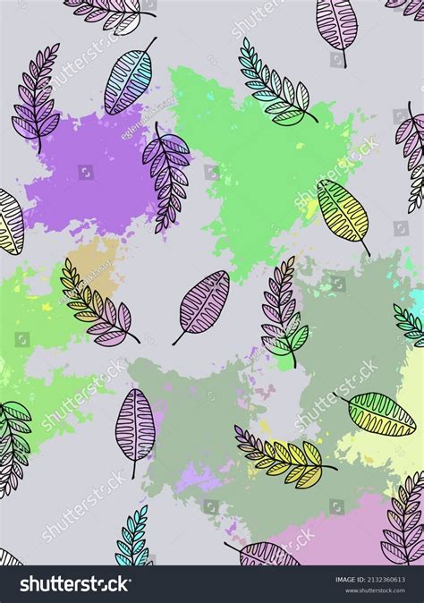 Leaf Pattern Background Wallpaper Stock Illustration 2132360613