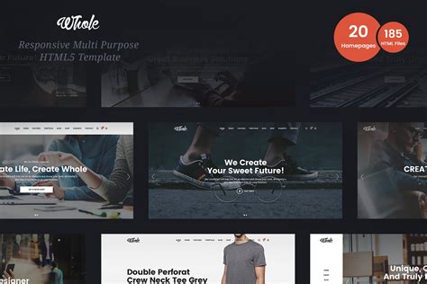 whole responsive multi purpose html template