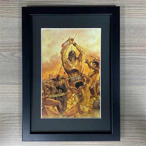 Conan The Barbarian Vintage Framed Art Les Edwards Wizard Of Lemuria