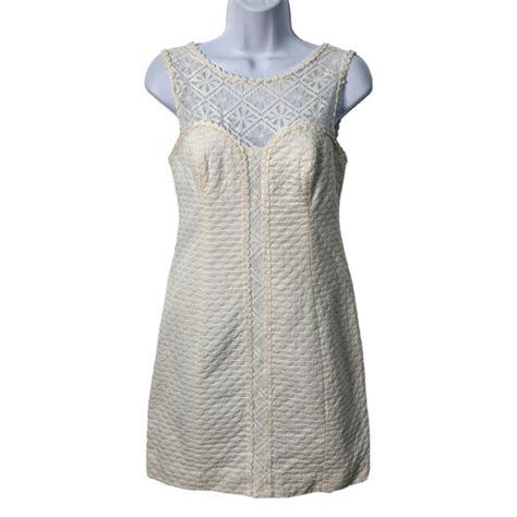 Lilly Pulitzer Sofia Resort White Lace Shift Dress Mi… Gem