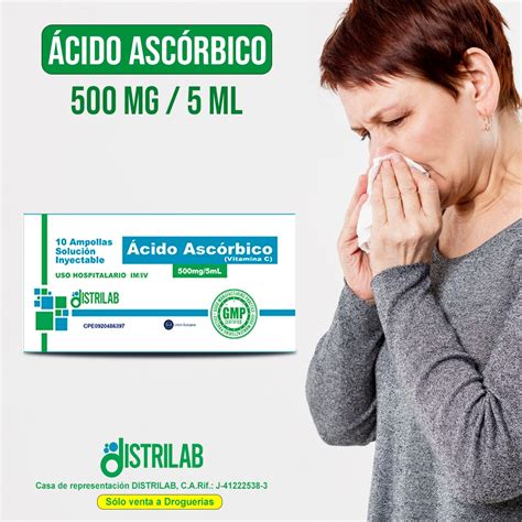 Acido Ascorbico 500 Mg5ml Solucion Inyectable Ampollas X 42 Off