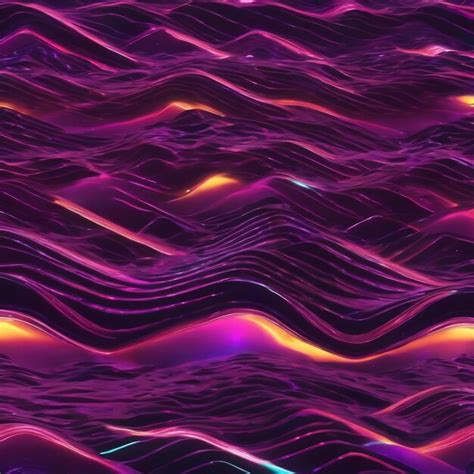 Premium Ai Image Retro Syntwave Space Repeating Pattern
