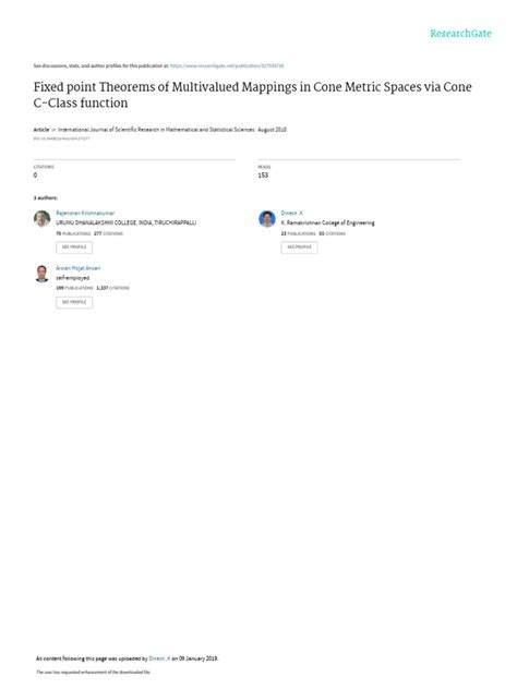 Fixed Point Theorems Of Multivalued Mappings In Co Pdf Sequence Continuous Function
