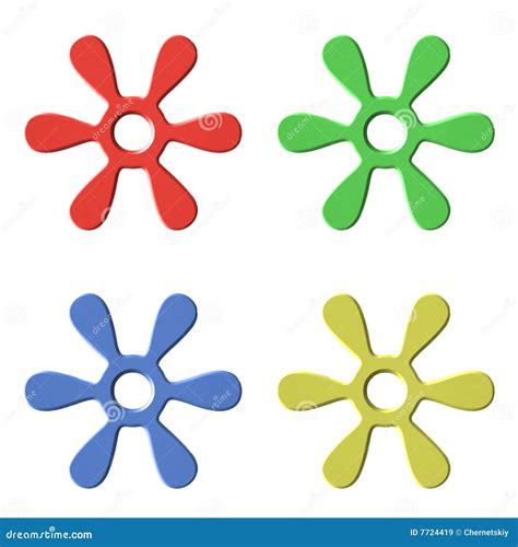 3d Colorful Asterisk Signs Royalty Free Stock Images Image 7724419