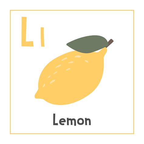 Lemon Clipart Lemon Vector Illustration Cartoon Flat Style Fruits