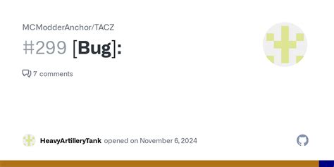 Bug · Issue 299 · Mcmodderanchortacz · Github