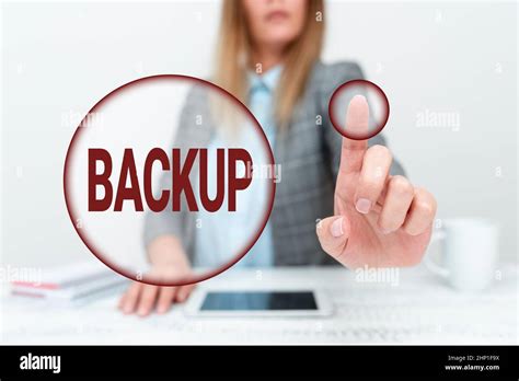 Text Caption Presenting Backup Word For Copy Of File Or Other Item Data Made In Case Original
