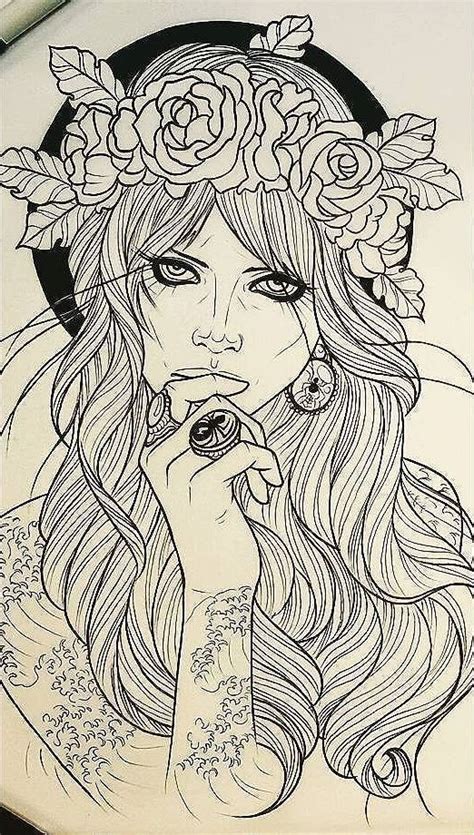 Girl Tattoo Drawings At Explore Collection Of Girl