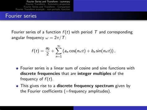 Fourier Series And Transform