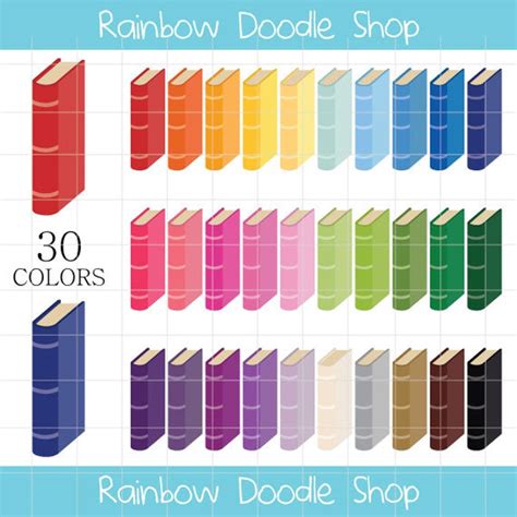 Books Clipart Colorful Books Clip Art Rainbow Books Clipart School
