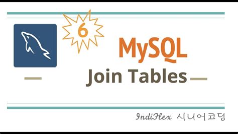 Mysql 06 Join Tables 테이블 조인하기 Youtube